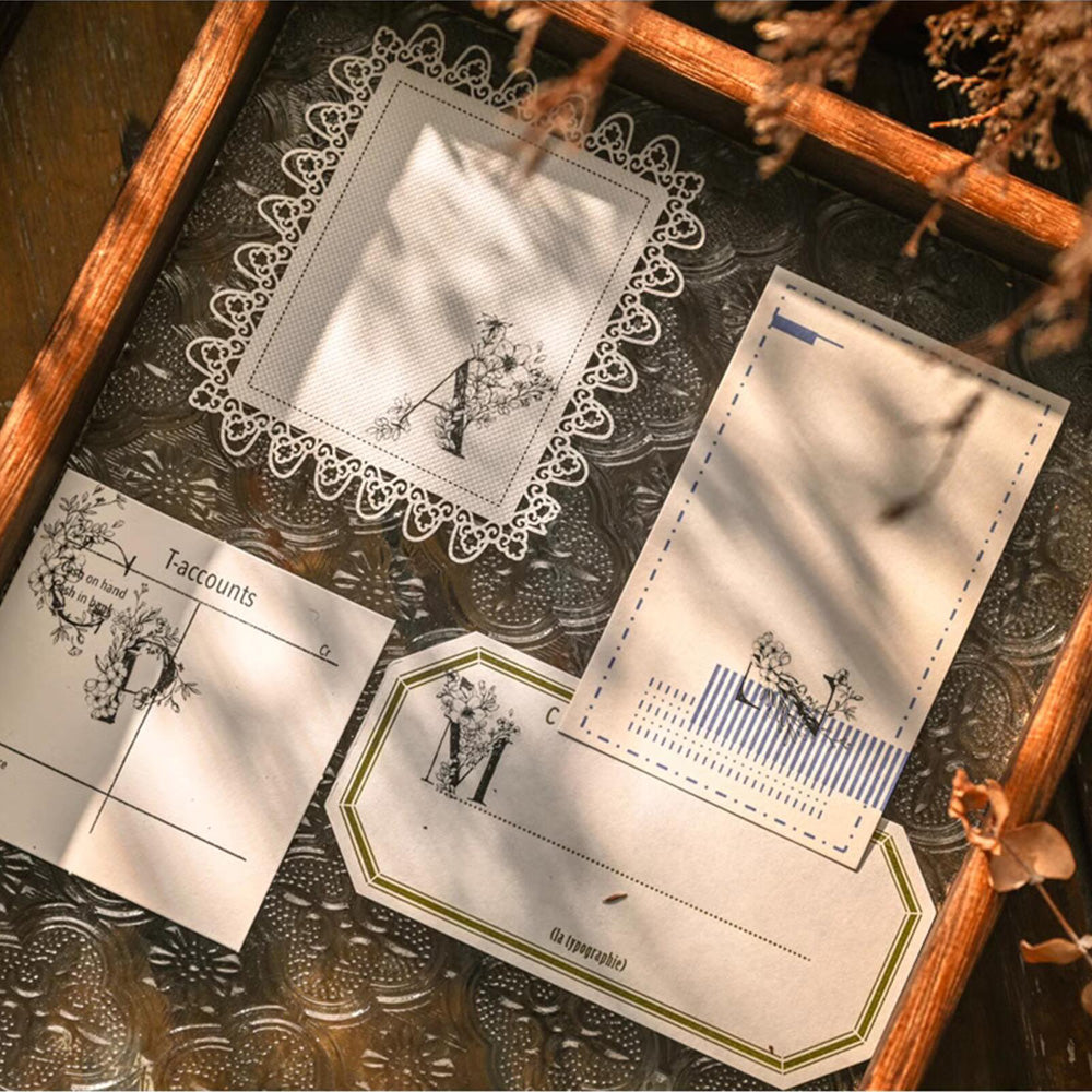 Floral Letter Rub-on Sticker 1 Sheet – ViVi Stationery