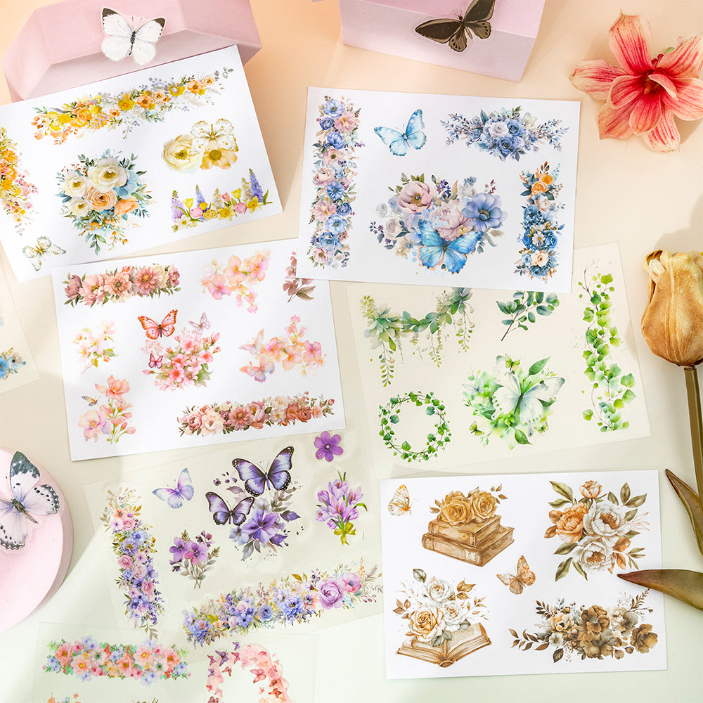 Flower and Butterfly Sticker Book – ViVi Stationery