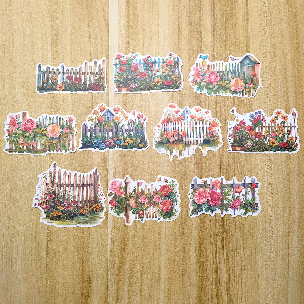 Floral Fence Washi Sticker for Scrapbooking and Journaling – ViVi ...