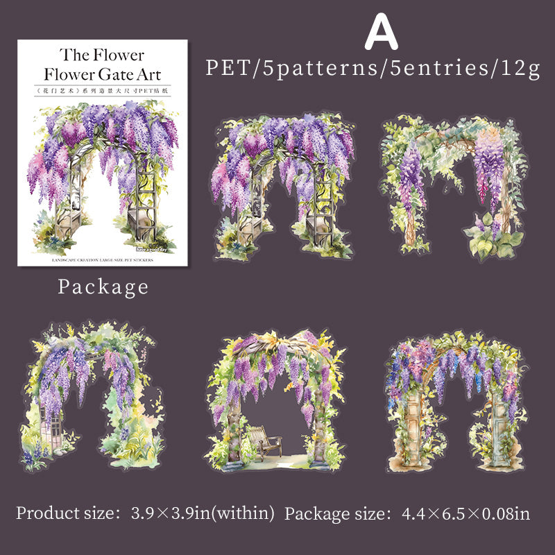 Flower Gate Art Sticker – ViVi Stationery
