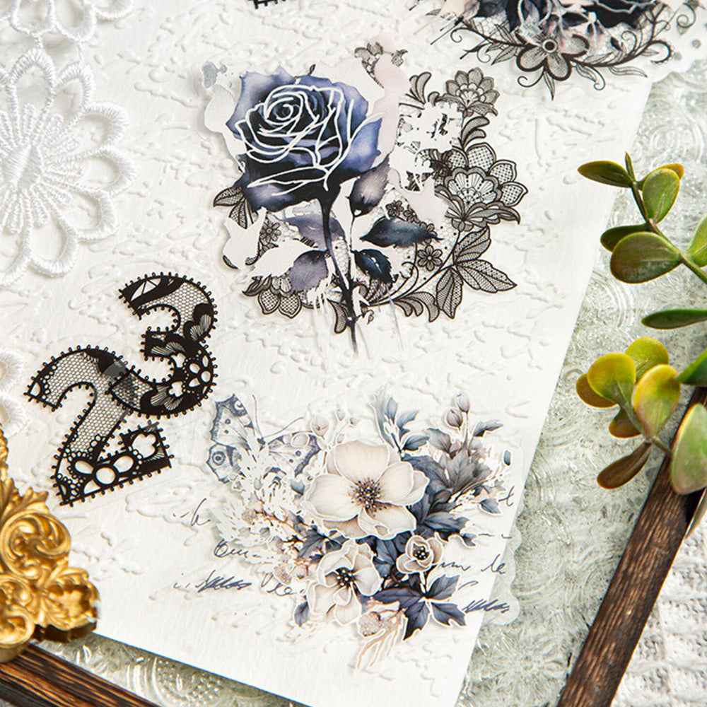 Lace Flower Number Sticker for Scrapbooking and Journaling – ViVi ...