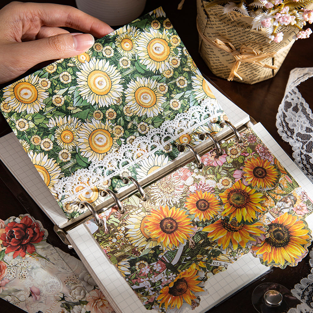 Flower ArtEdge Scrapbook Paper for Art Journal and Junk Journal – ViVi ...