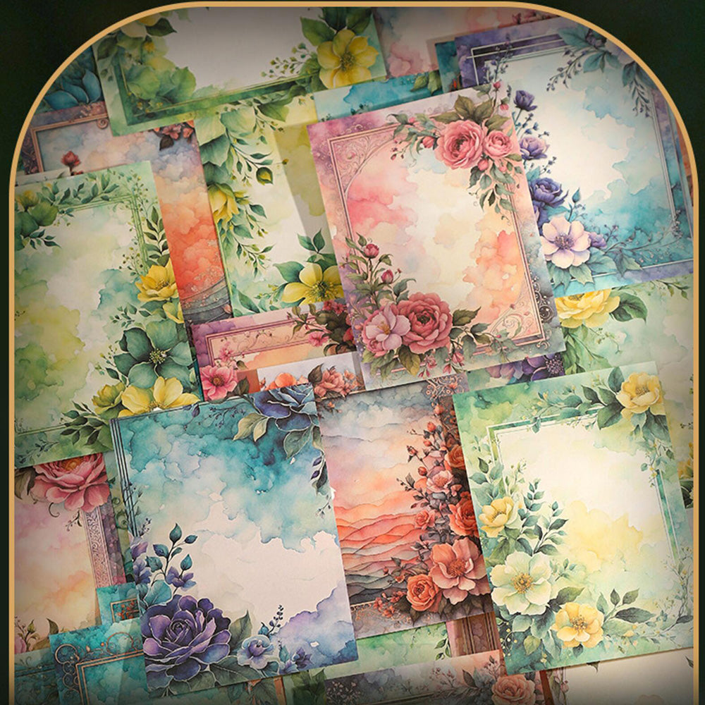 Flower Shadow Scrapbook Paper – ViVi Stationery