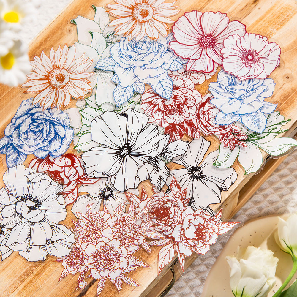 Blooming Period Flower Sticker for Card Making and Art Journal – ViVi ...