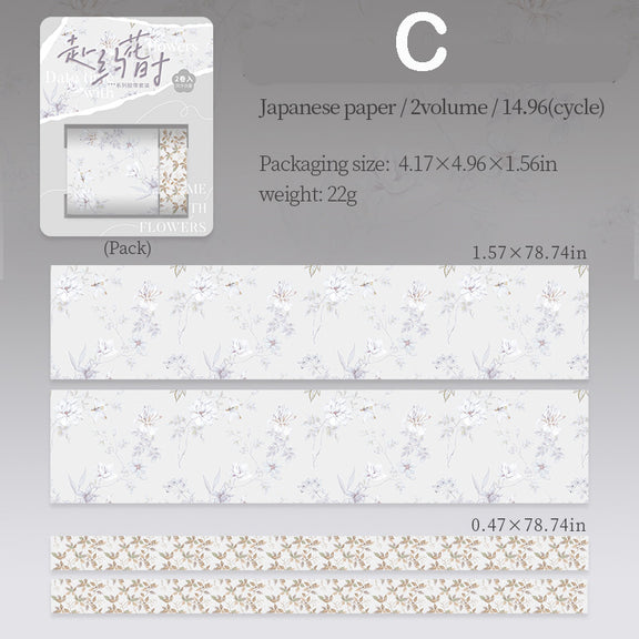 Date Time Flower Washi Tape – ViVi Stationery