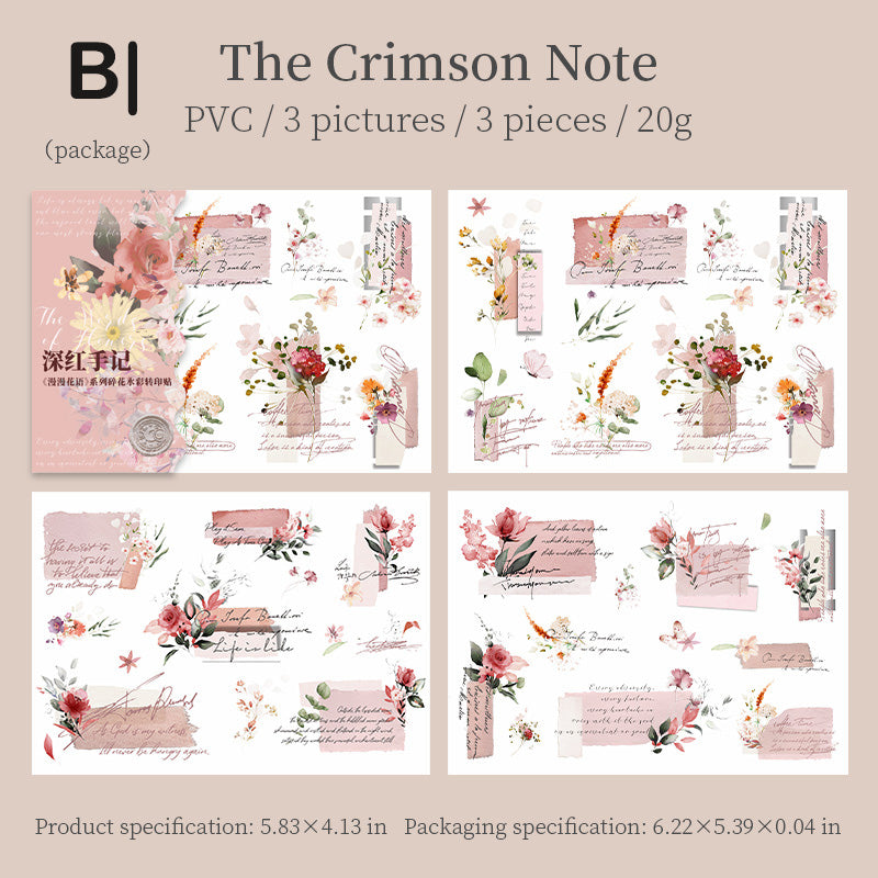 Flower Words Rub-on Sticker – ViVi Stationery