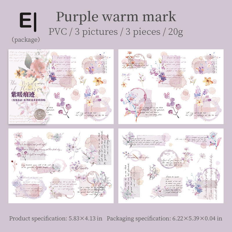 Flower Words Rub-on Sticker – ViVi Stationery