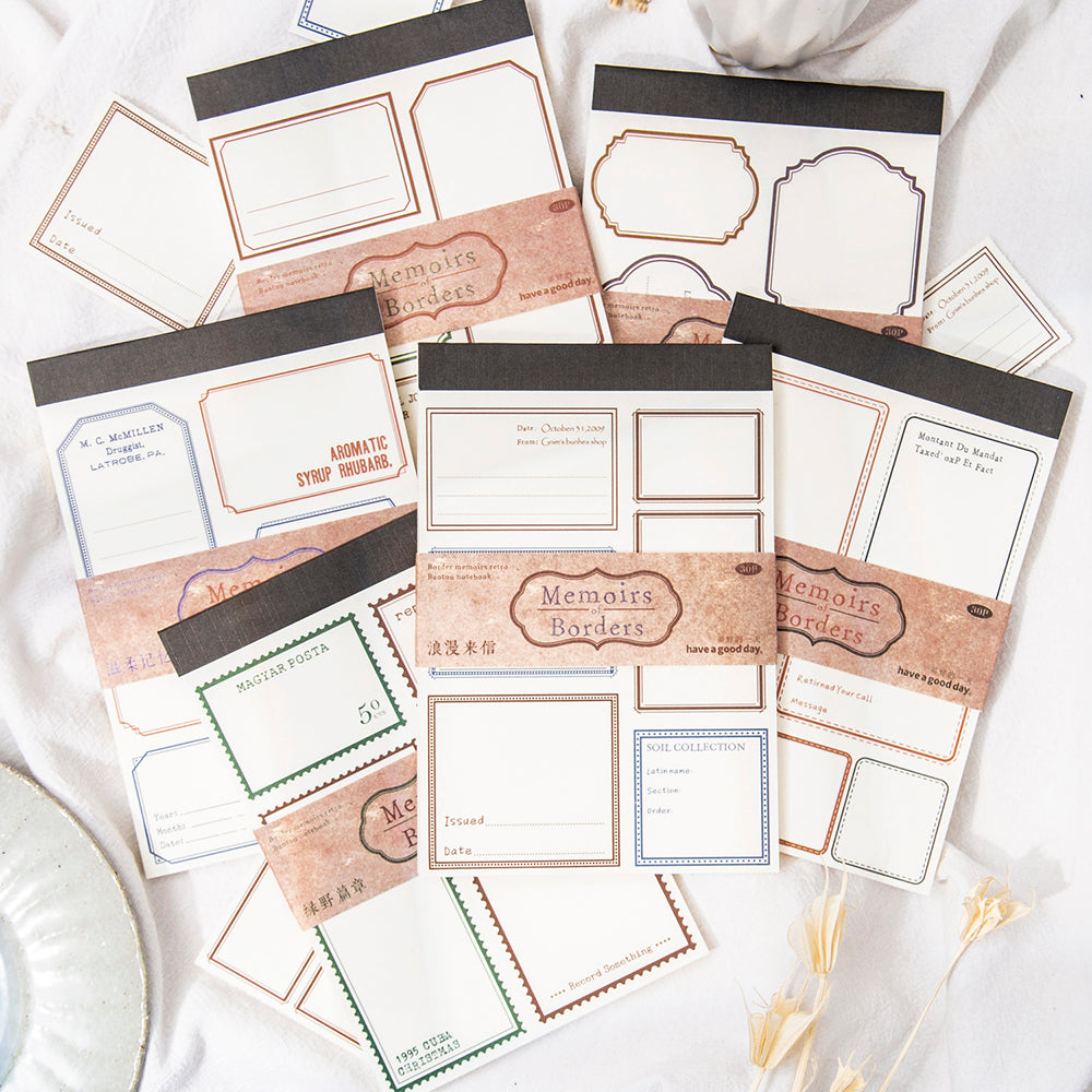 Memories Border Notepad for Scrapbooking and Journaling – ViVi Stationery