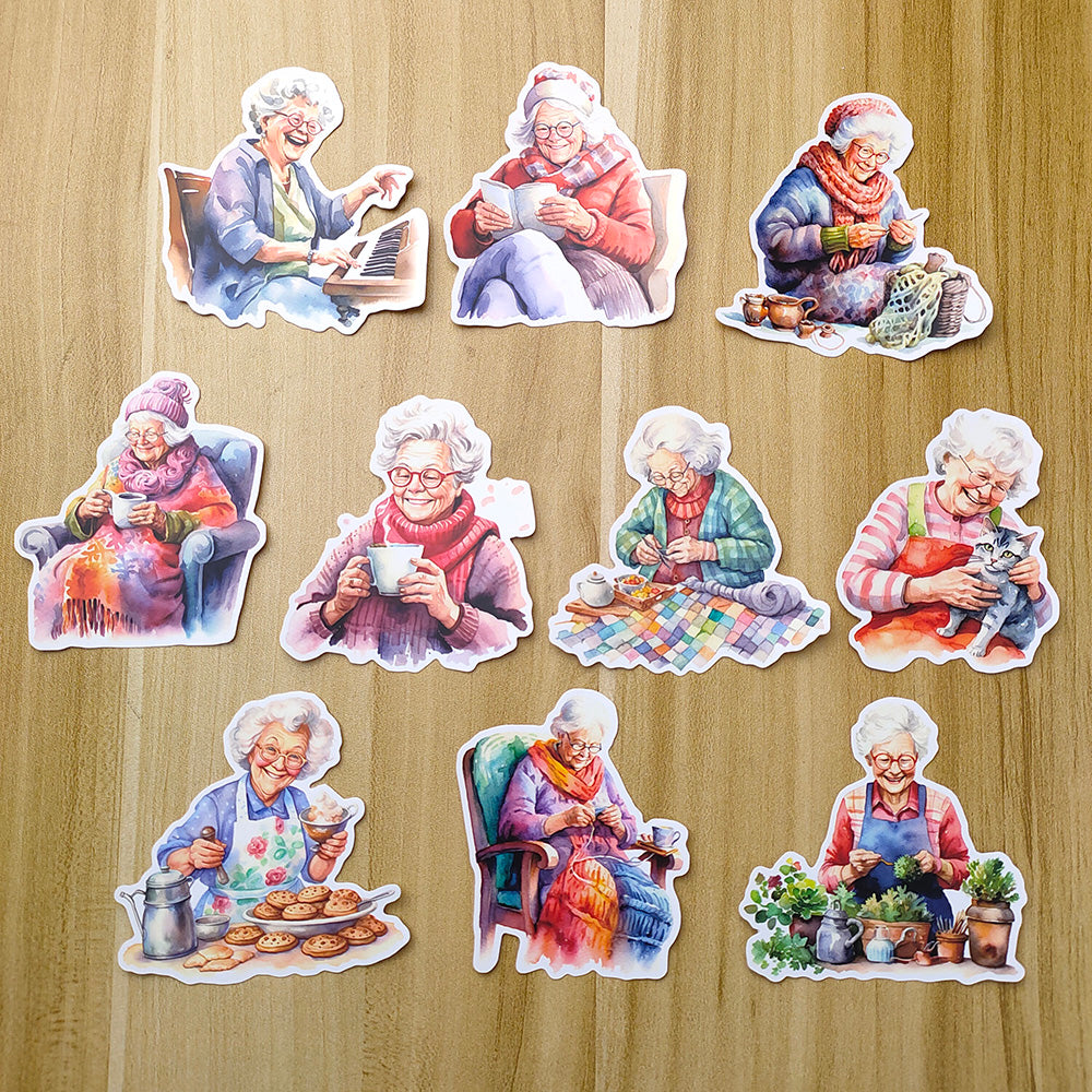 Granny Daily Stickers for Scrapbooking and Journaling – ViVi Stationery