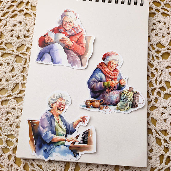 Granny Daily Stickers for Scrapbooking and Journaling – ViVi Stationery