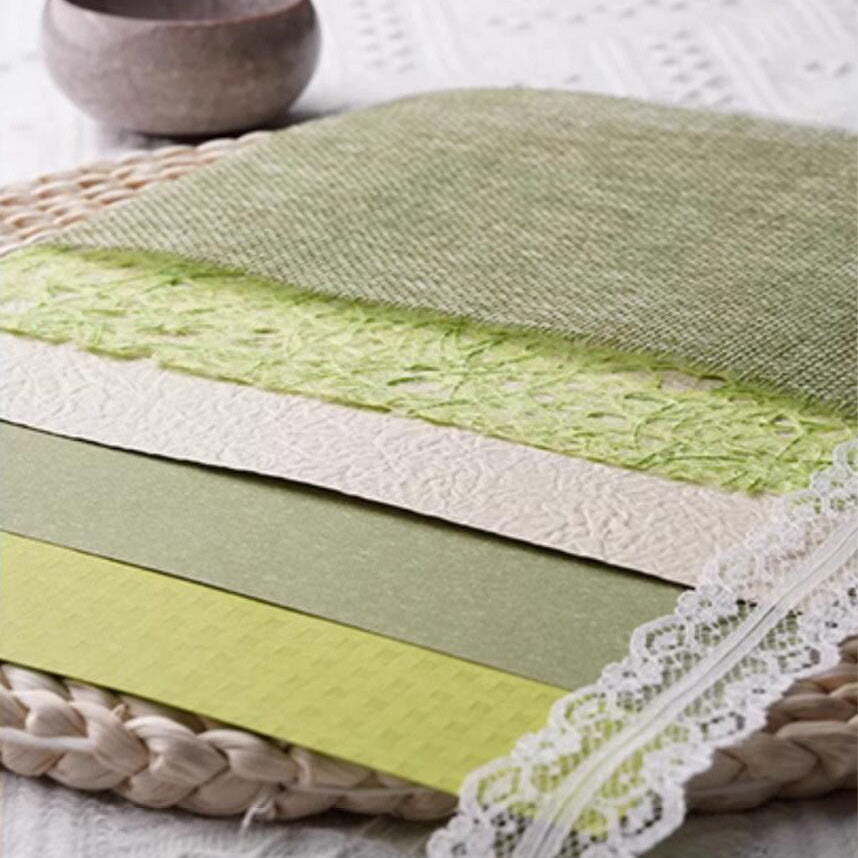 Green Scrapbook Paper and Mesh – ViVi Stationery