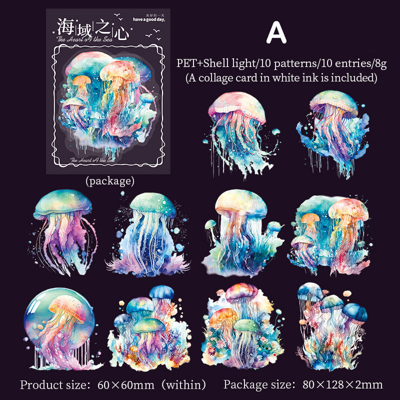 Ocean Theme Sticker for Scrapbooking and Journaling – ViVi Stationery