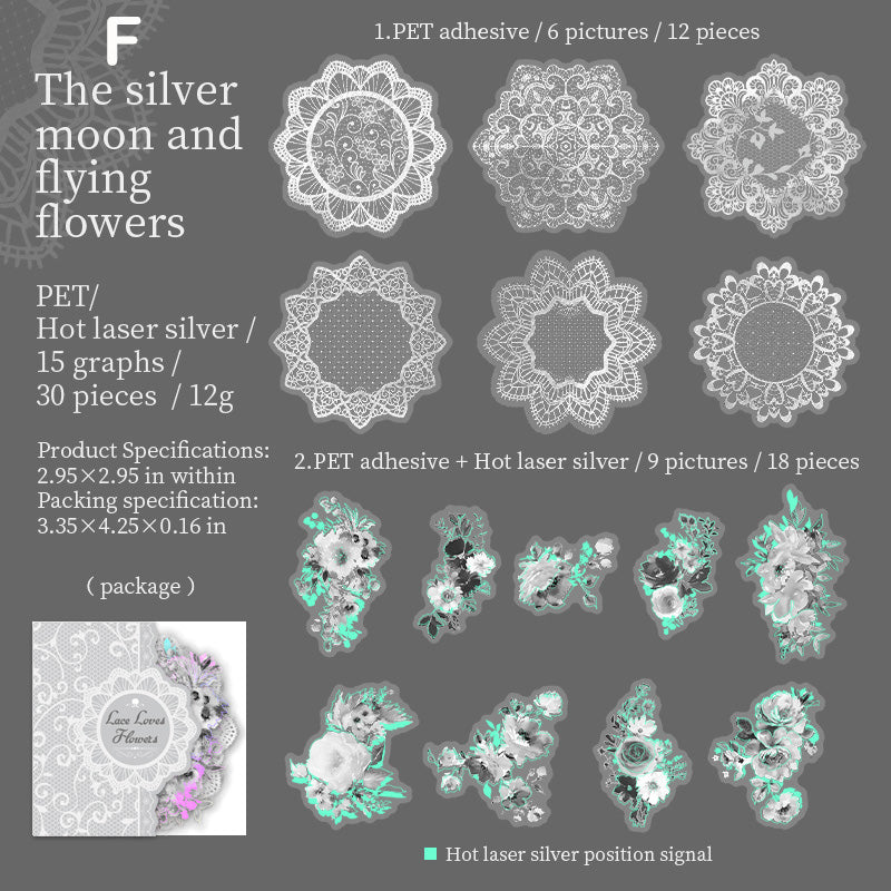 Lace Love Flower Sticker – ViVi Stationery