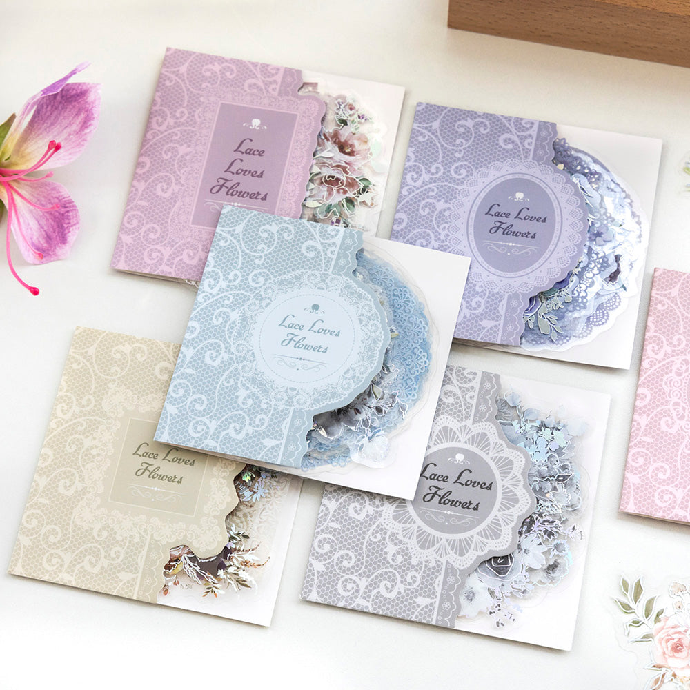 Lace Love Flower Sticker – ViVi Stationery