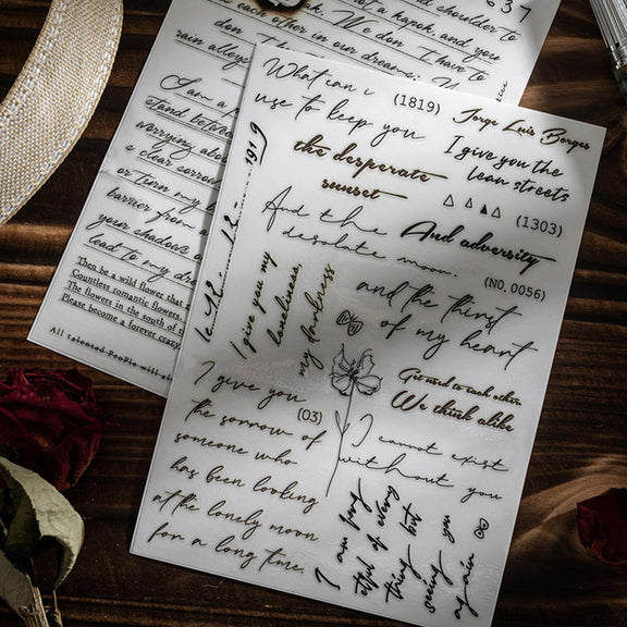 Love Letter Rub-on Sticker – ViVi Stationery