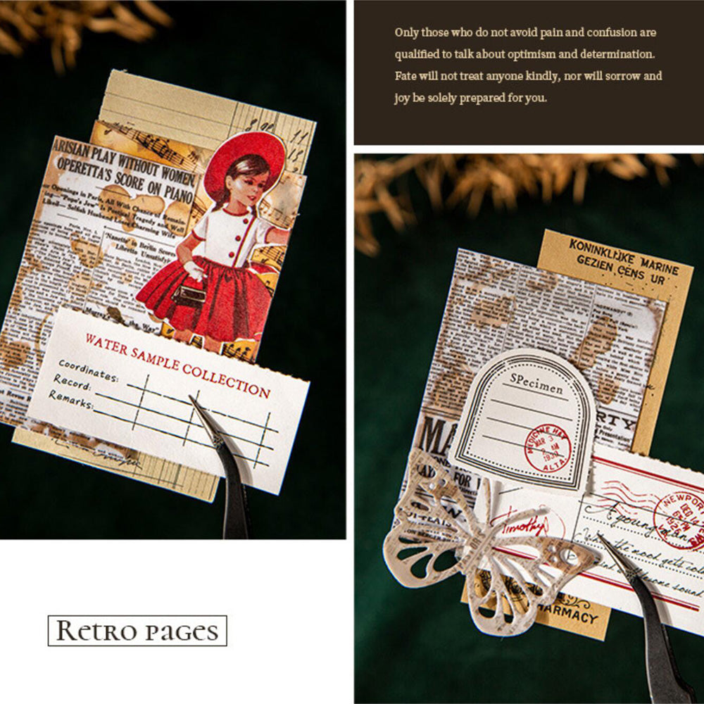 Retro Pages Mini Sticker Book for Junk Journal – ViVi Stationery