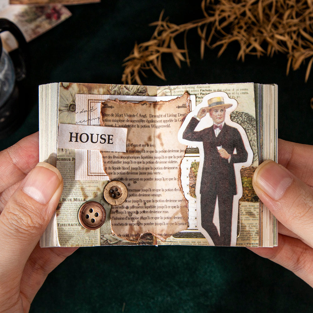 Retro Pages Mini Sticker Book for Junk Journal – ViVi Stationery