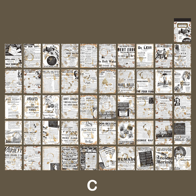 Retro Pages Mini Sticker Book for Junk Journal – ViVi Stationery