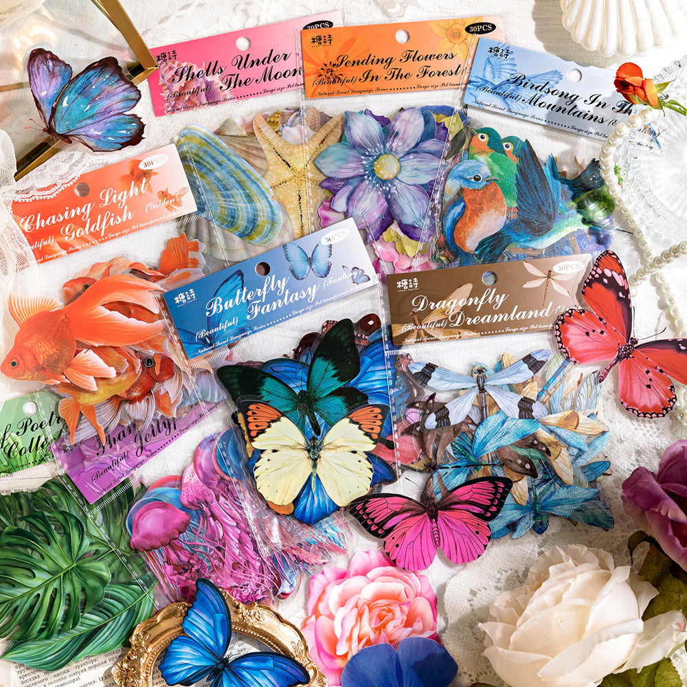 Nature Stickers for Scrapbooking and Art Journal – ViVi Stationery
