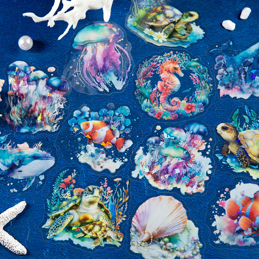 Ocean Theme Sticker for Scrapbooking and Journaling – ViVi Stationery