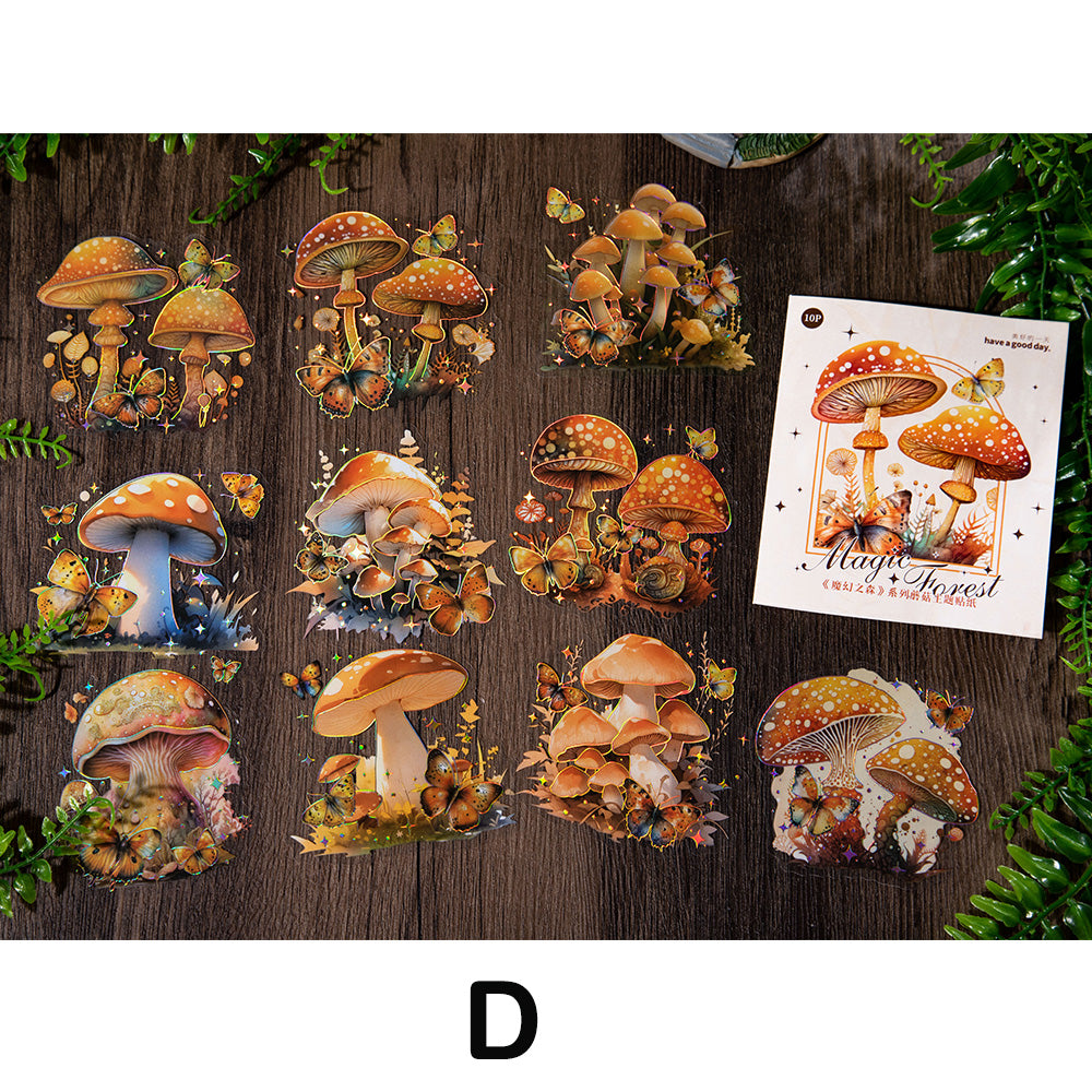 Hot Stamped Mushroom Stickers for Scrapbooking and Art Journal – ViVi ...