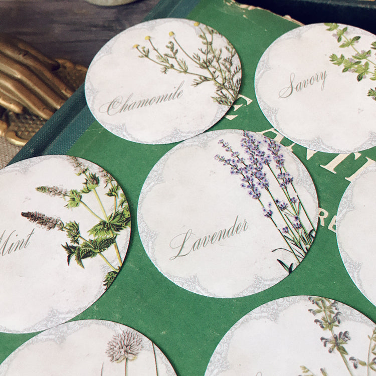 Round Plant Stickers for Junk Journal and Scrapbooking – ViVi Stationery
