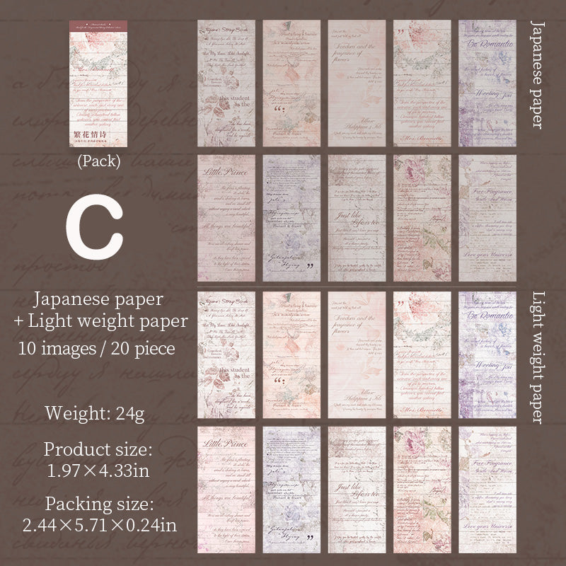 Poetry Fragments Sticker Notepad – ViVi Stationery