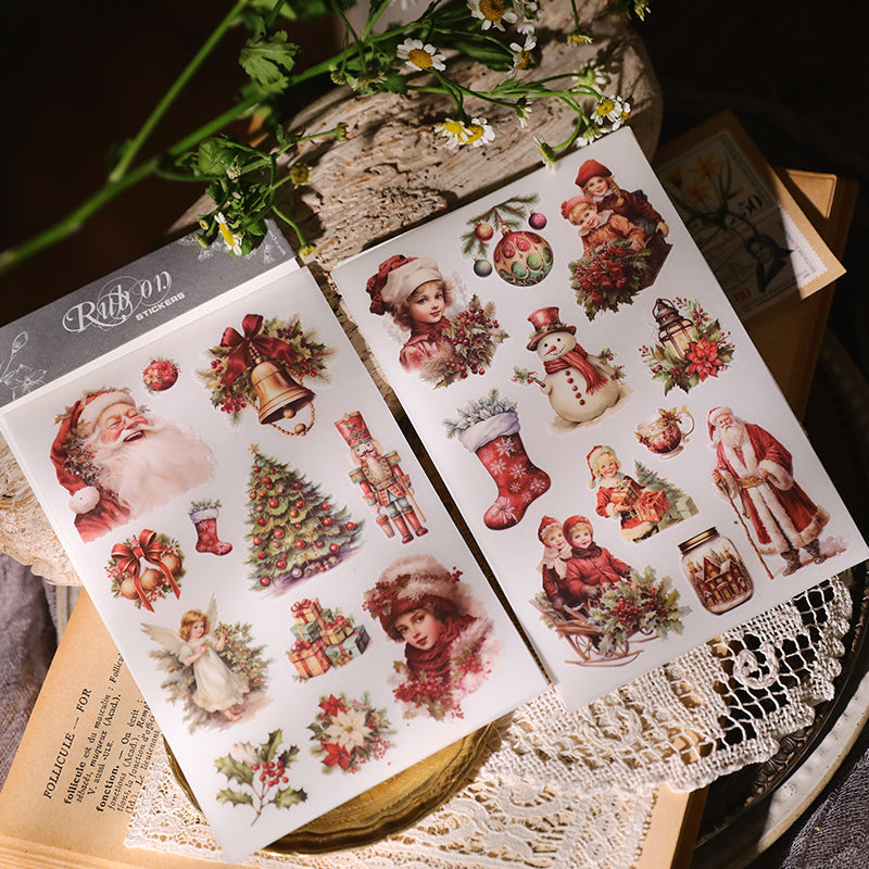 Red Christmas Rub-on Sticker – ViVi Stationery