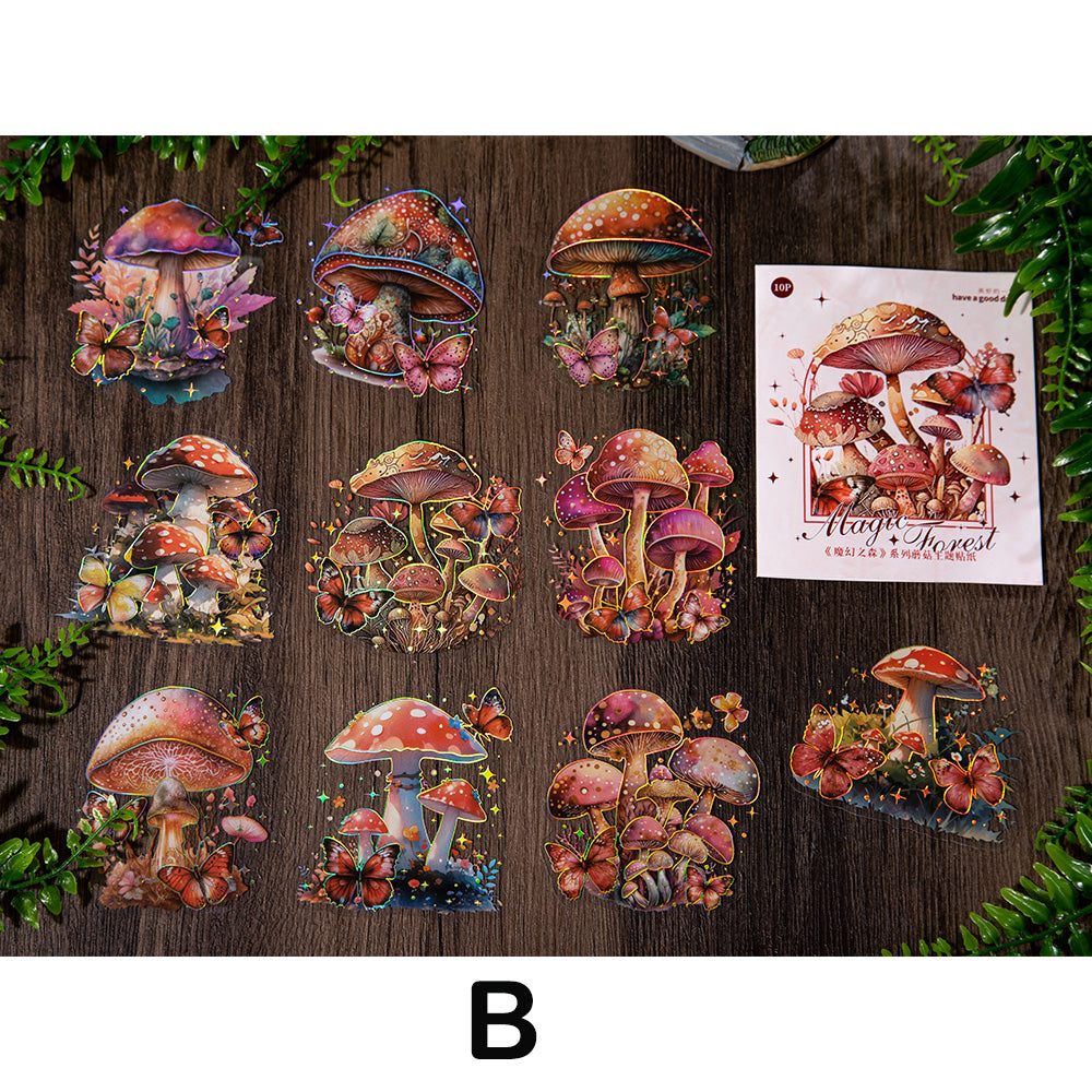 Hot Stamped Mushroom Stickers for Scrapbooking and Art Journal – ViVi ...