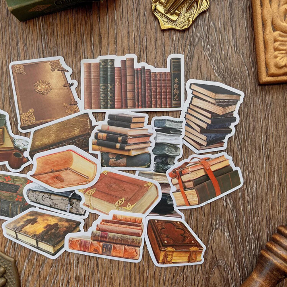Vintage Book Theme Sticker for Junk Journal – ViVi Stationery