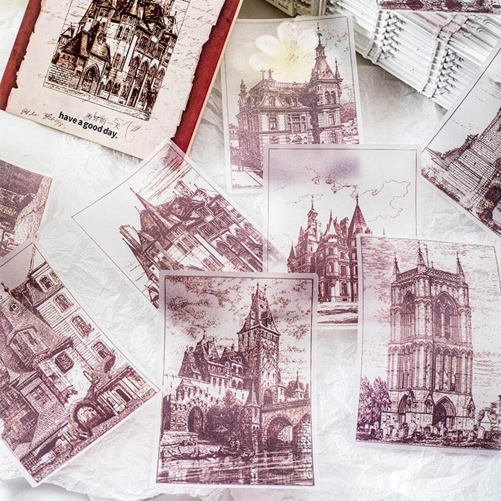 Medieval Castle Vellum Stickers for Junk Journal – ViVi Stationery