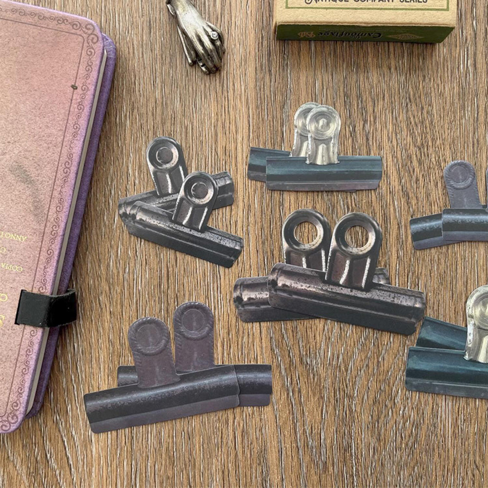 Retro Metal Clip Stickers for Junk Journal – ViVi Stationery