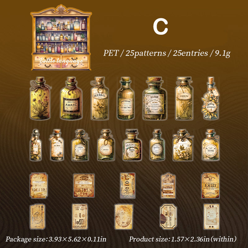 Small Bottle and Label Sticker – ViVi Stationery