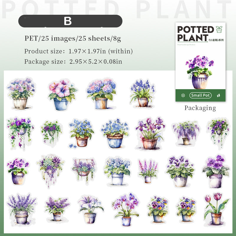 Small Potted Plant Sticker – ViVi Stationery