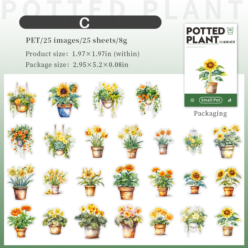 Small Potted Plant Sticker – ViVi Stationery