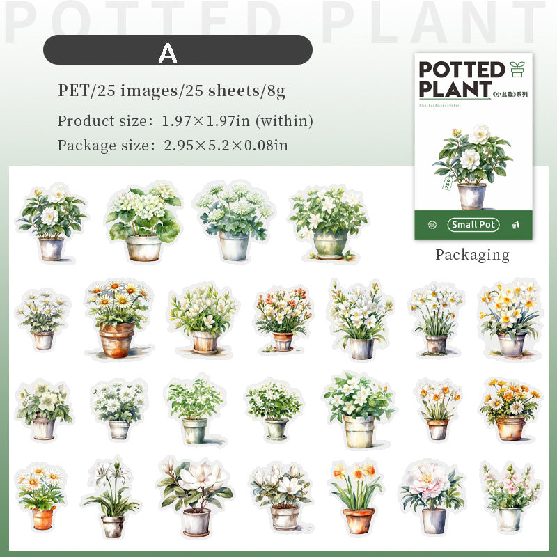 Small Potted Plant Sticker – ViVi Stationery