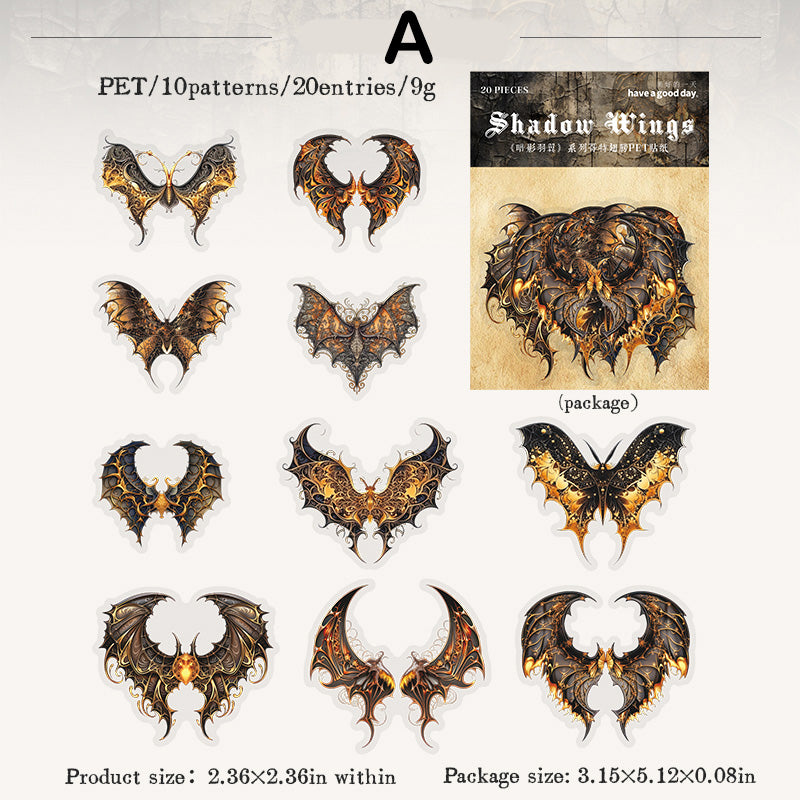 Small Shadow Wings Sticker – ViVi Stationery