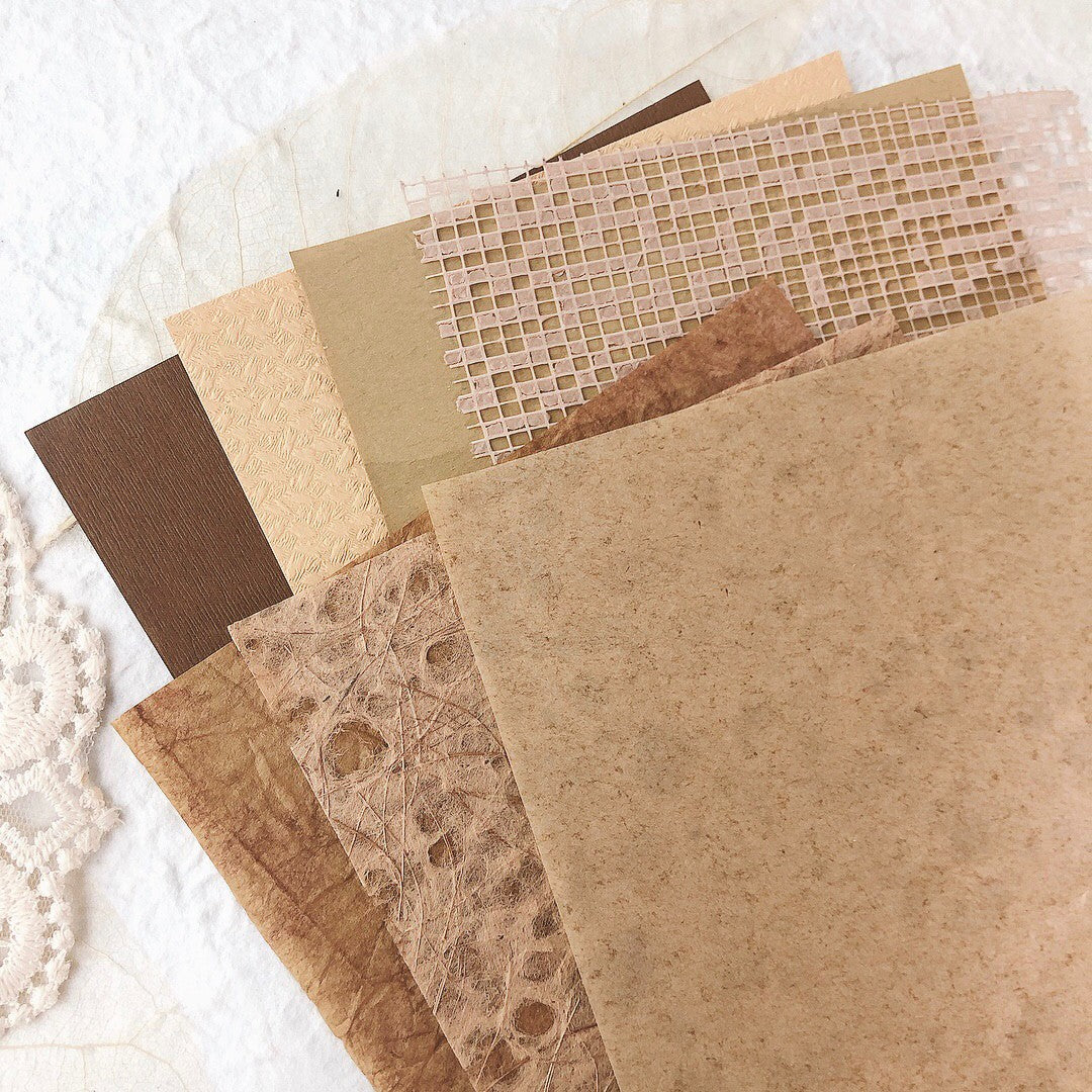 Craft Textured Paper and Mesh Pack for Journaling and Scrapbooking ...