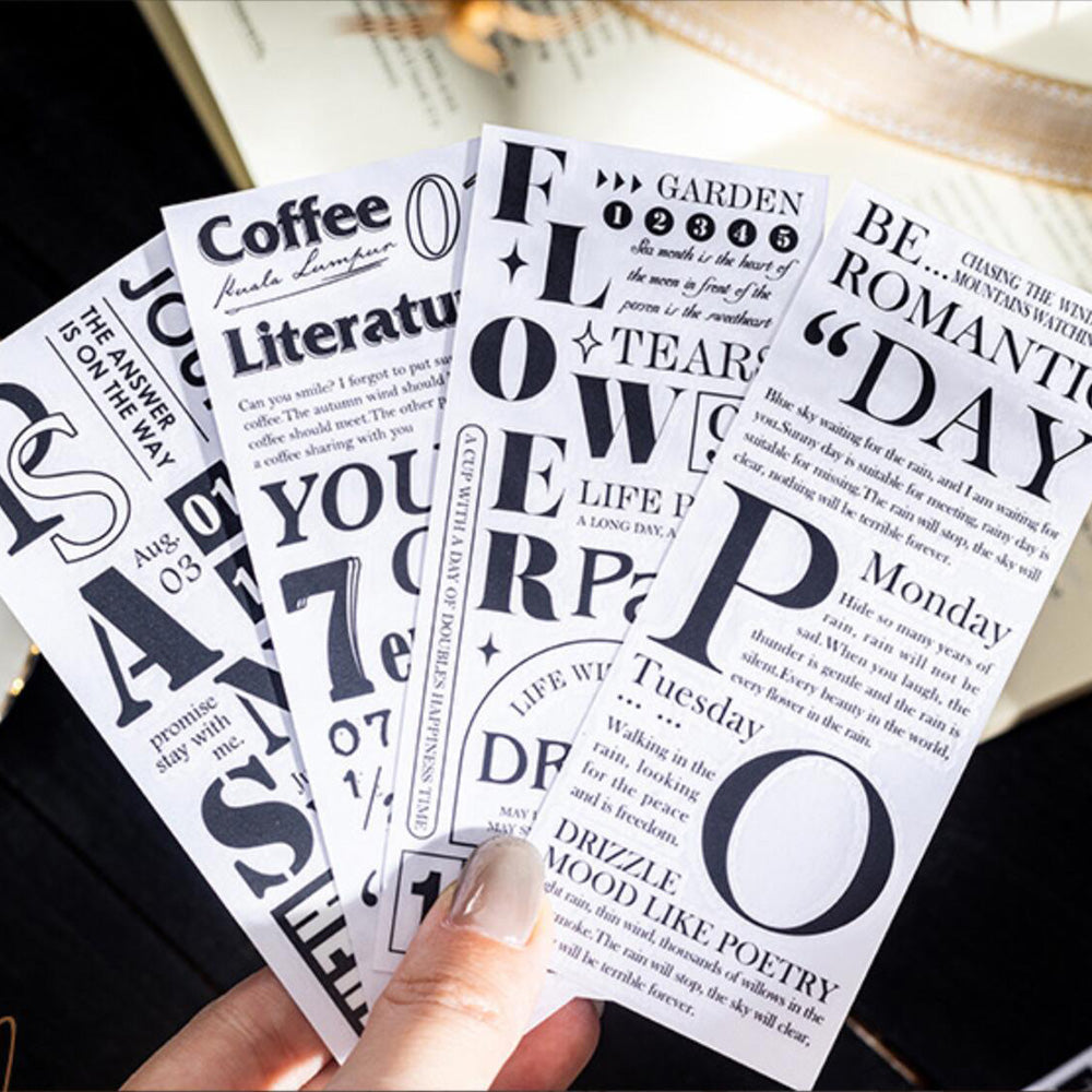 Unfinished Poem Alphabet Rub-on Sticker – ViVi Stationery