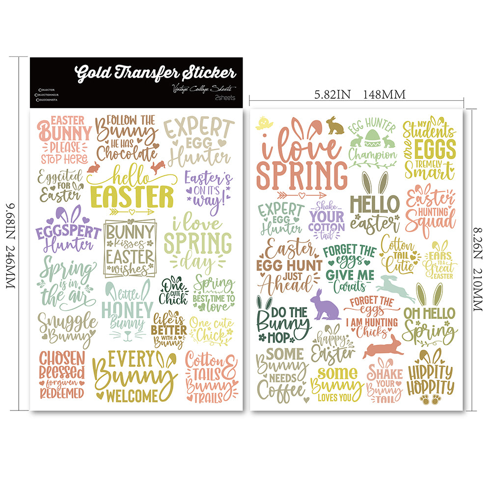 UV DTF Easter Word Transfer Stickers – ViVi Stationery
