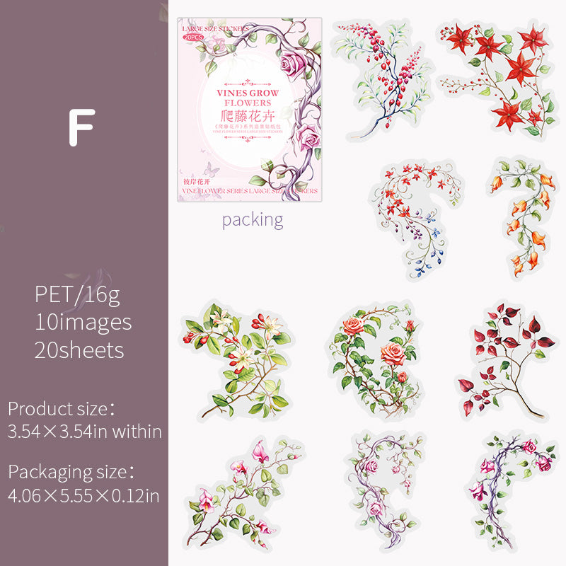 Vines Grow Flower Sticker – ViVi Stationery
