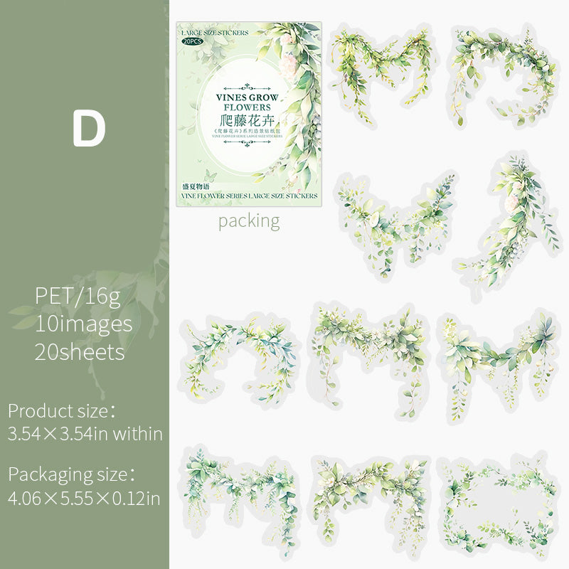 Vines Grow Flower Sticker – ViVi Stationery