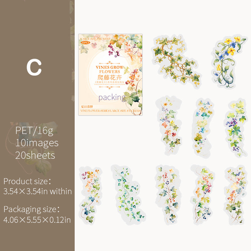 Vines Grow Flower Sticker – ViVi Stationery