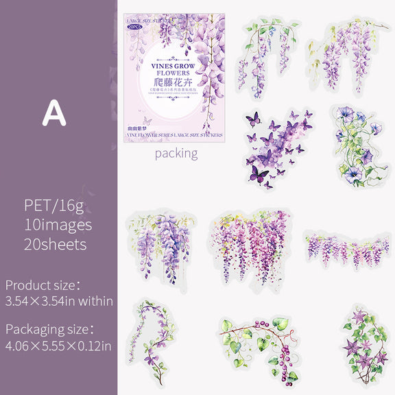 Vines Grow Flower Sticker – ViVi Stationery
