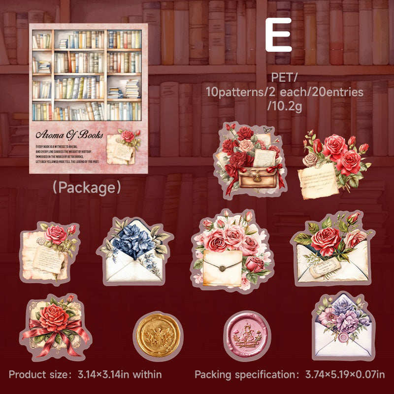 Vintage Book and Letter Sticker – ViVi Stationery