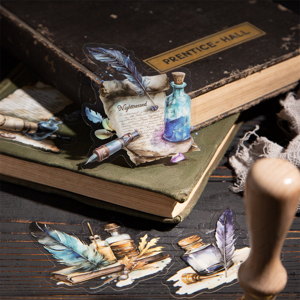 Vintage Book and Letter Sticker – ViVi Stationery
