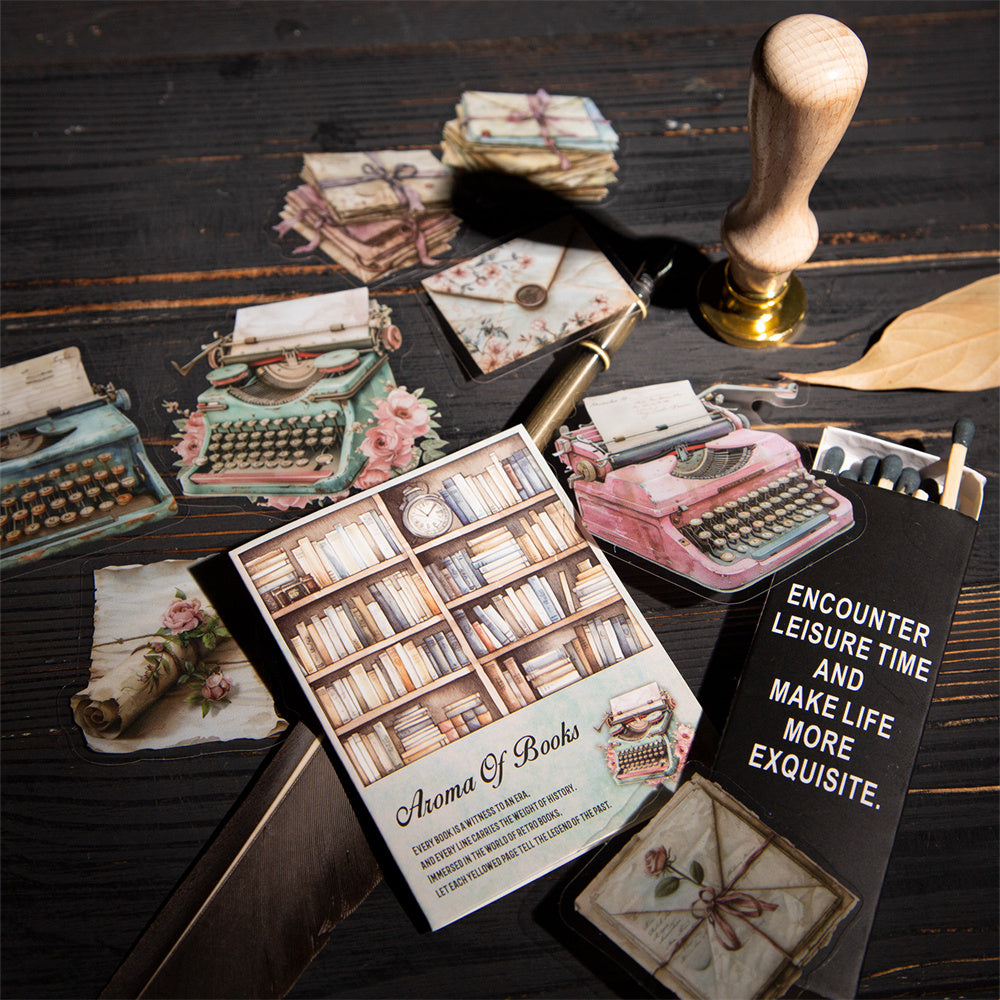 Vintage Book and Letter Sticker – ViVi Stationery