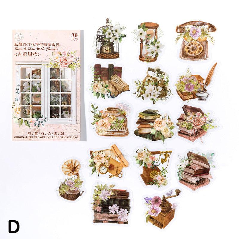Date with Flower Stickers for Scrapbooking and Journaling – ViVi Stationery