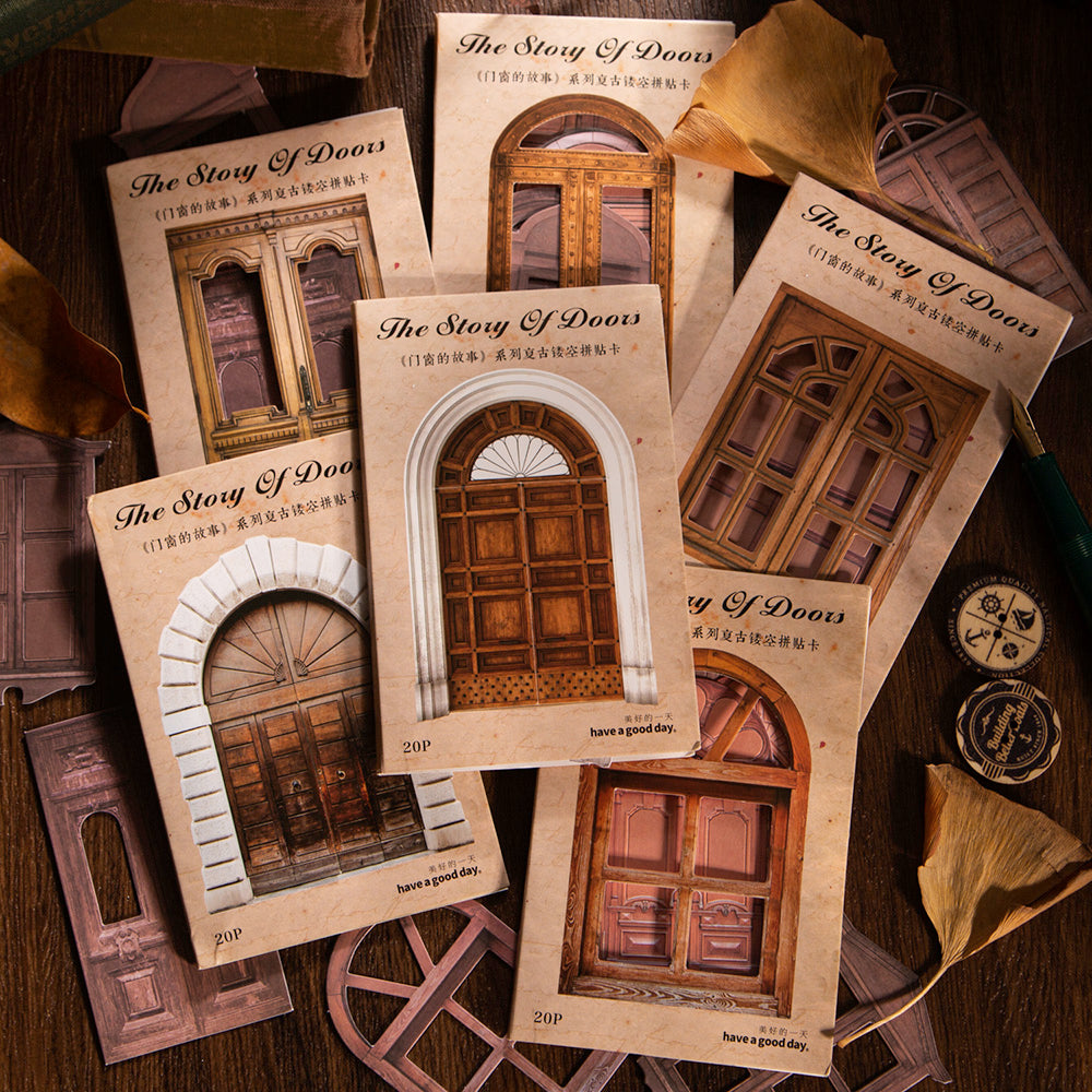 Retro Hollow Window and Door Paper for Scrapbooking and Junk Journal ...