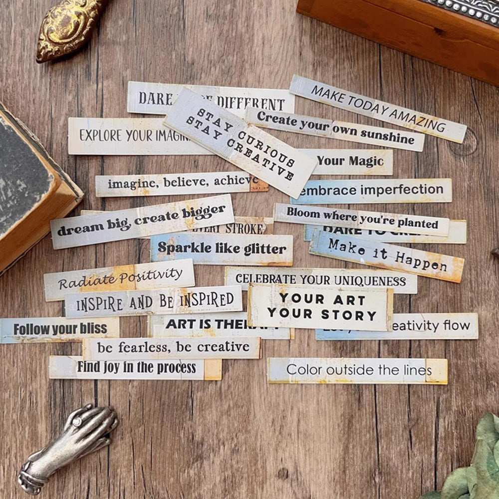 Vintage English Phrase Sticker – ViVi Stationery